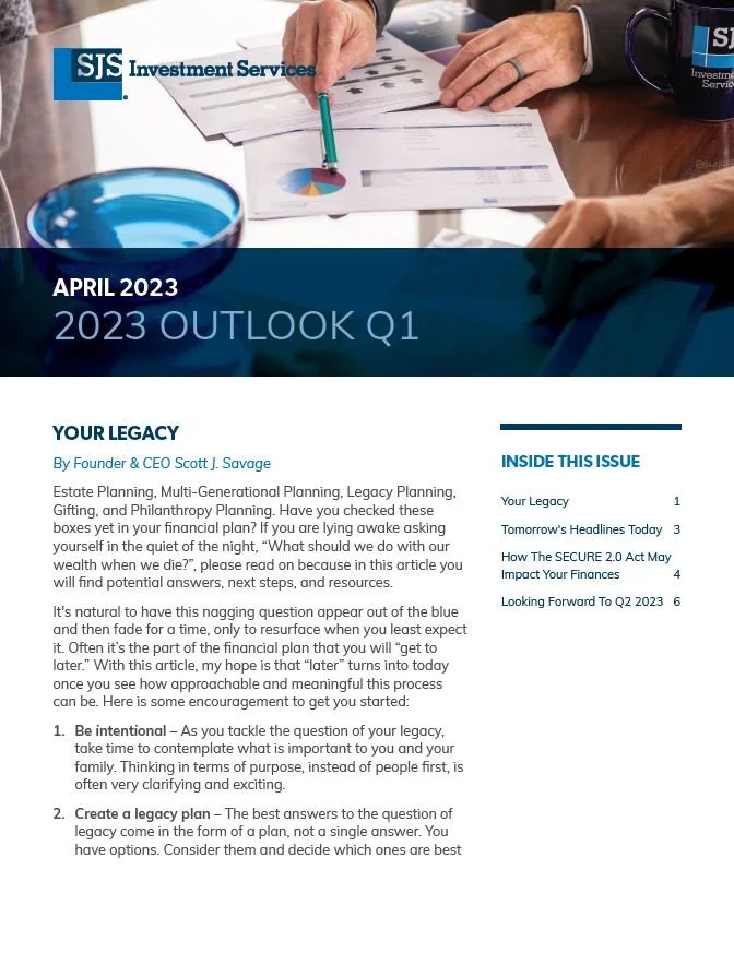 SJS Outlook: Q1 2023 | SJS Investment Services