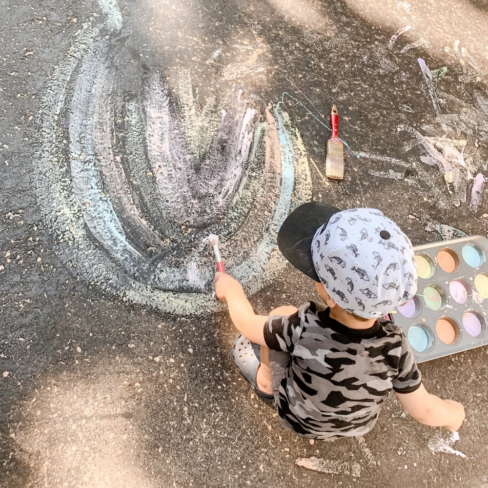 DIY Sidewalk Chalk Painting for Kids | Unstoppable Mama