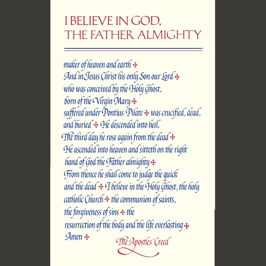 The Apostles’ Creed Print — Michael Podesta Graphic Design