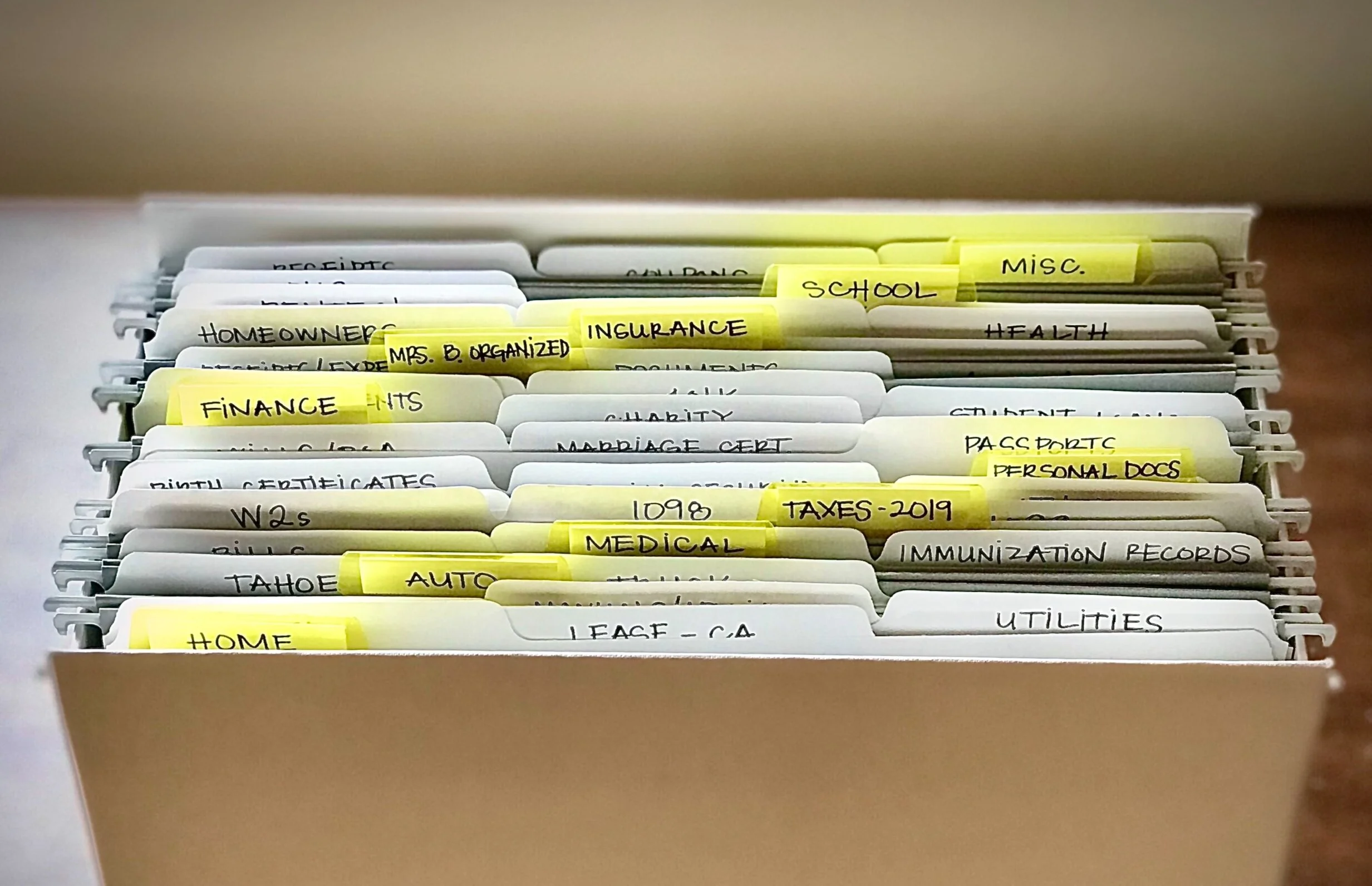 DOCUMENT STORAGE — Mrs.B.Organized