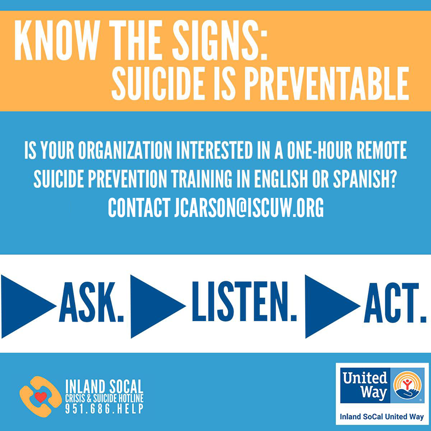 Inland SoCal Crisis Helpline — Inland SoCal United Way