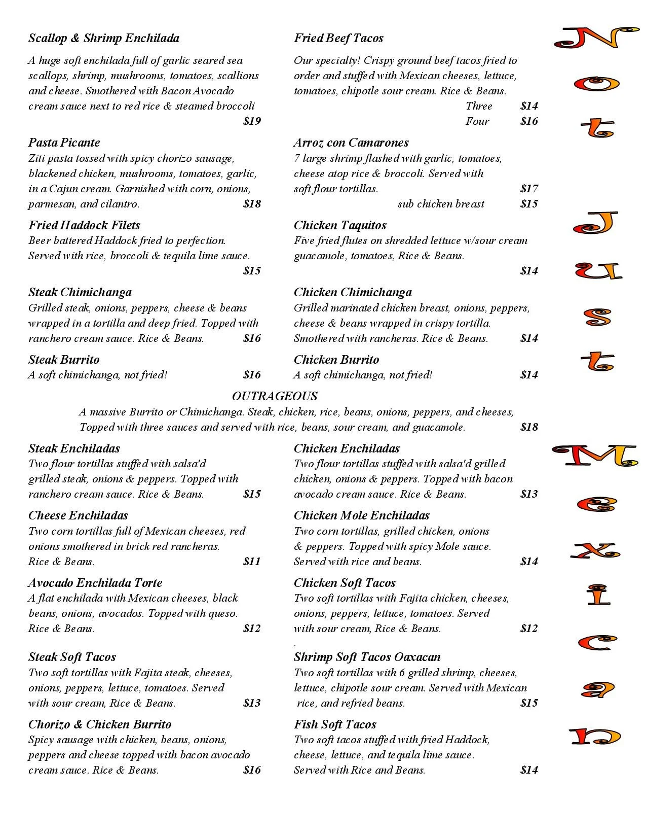 All Day Menu — Red Rocks Cafe & Tequila Bar - Centreville, VA