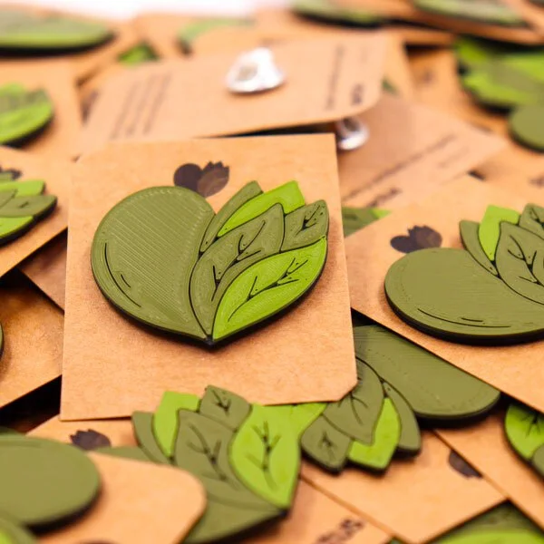 Custom Sustainable Recycled Plastic Lapel Pins | Low Quantities | Eco ...