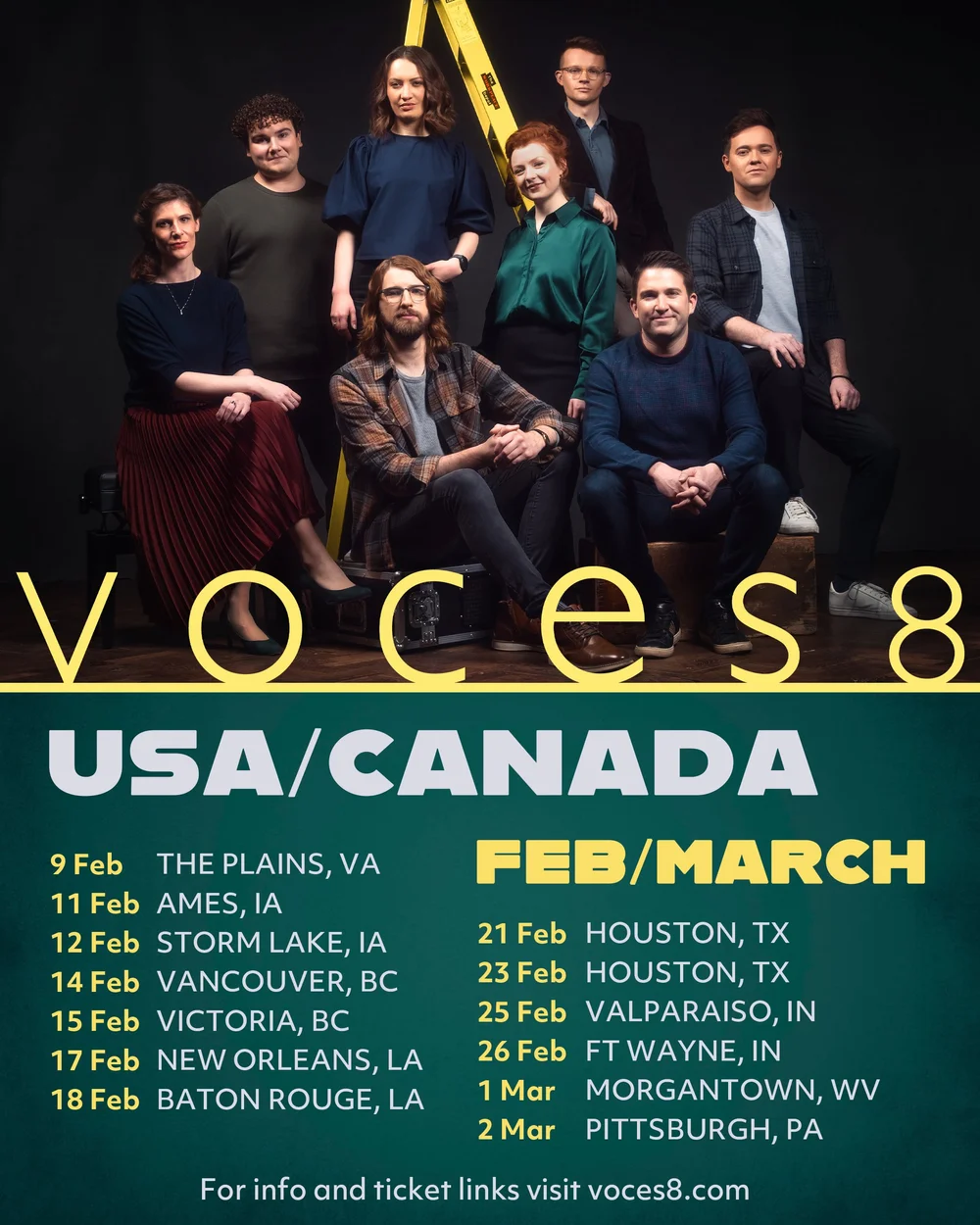 See us Live — VOCES8 - A Choral Ensemble