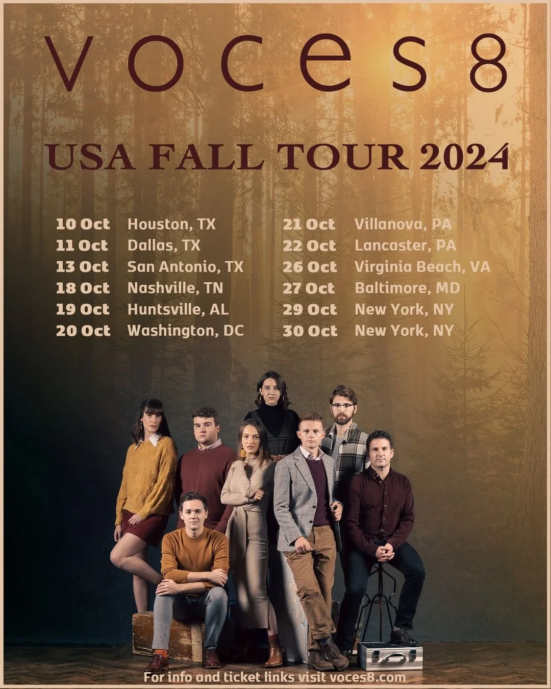 VOCES8 US Fall Tour 2024 — VOCES8 - A Choral Ensemble