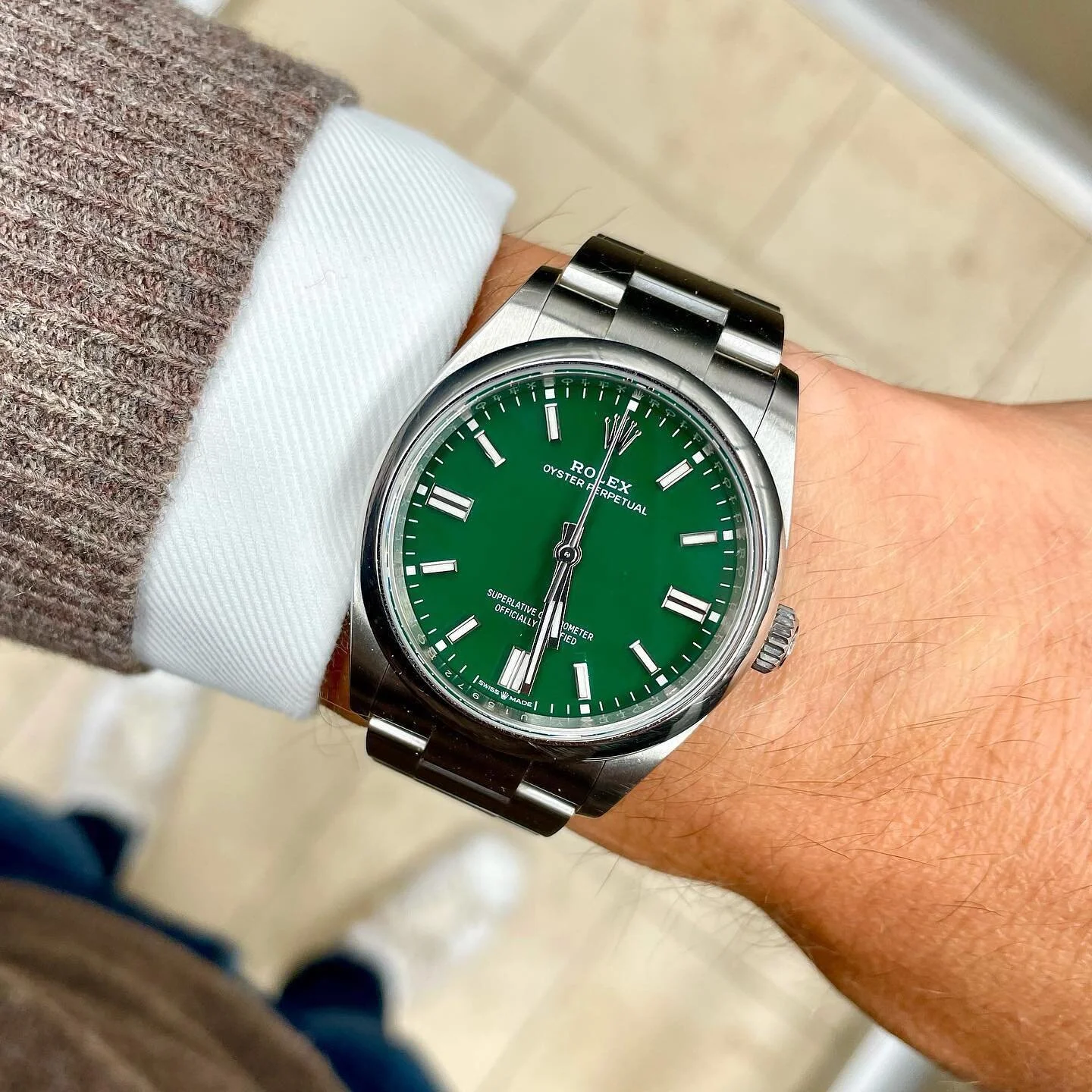 Green Over Tan