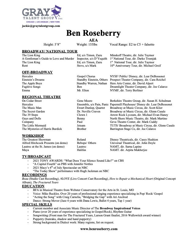 Resume — Ben Roseberry