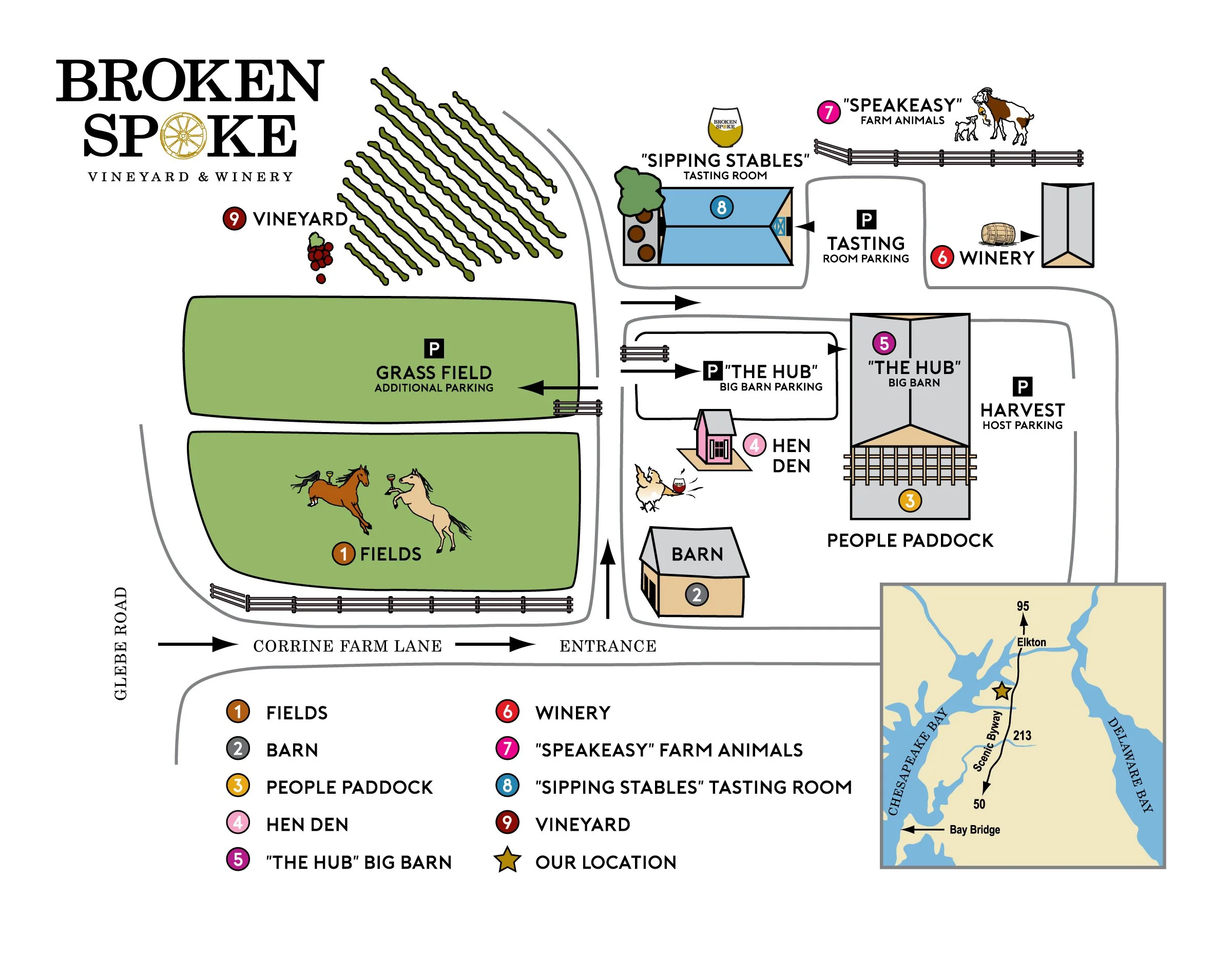 Visitor Map — Broken Spoke Winery