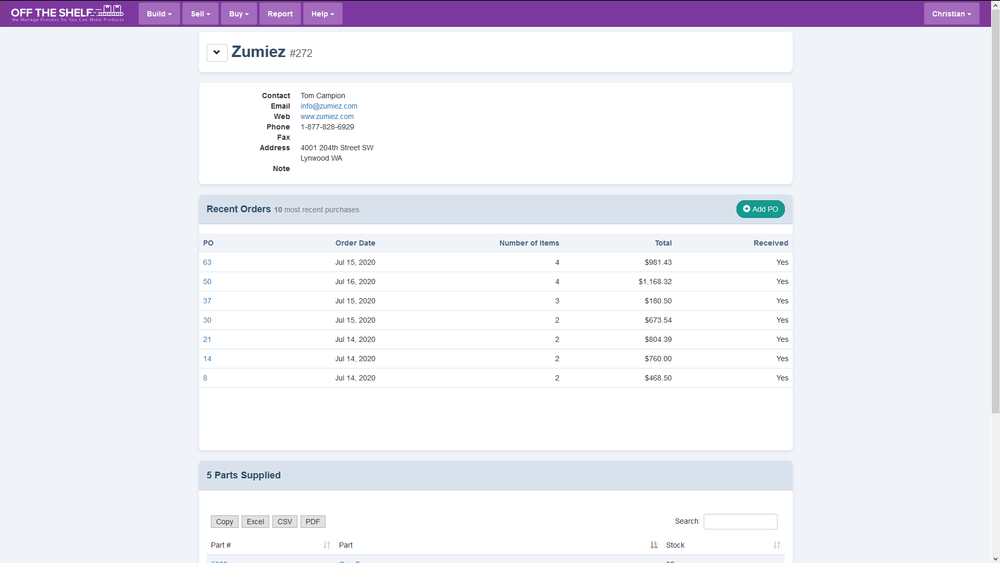 Inventory, Orders, and Scheduling
