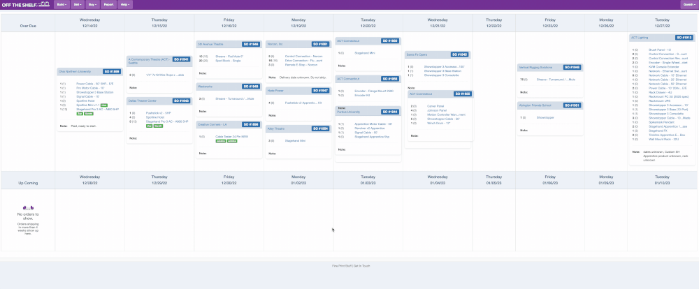 Easy Order Scheduling for Manufacturing — Get Off The Shelf