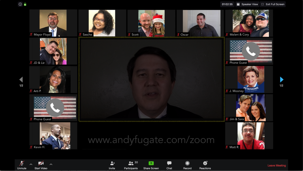 Zoom Meetings with Andy — Rep. Andy Fugate, Oklahoma House District 94