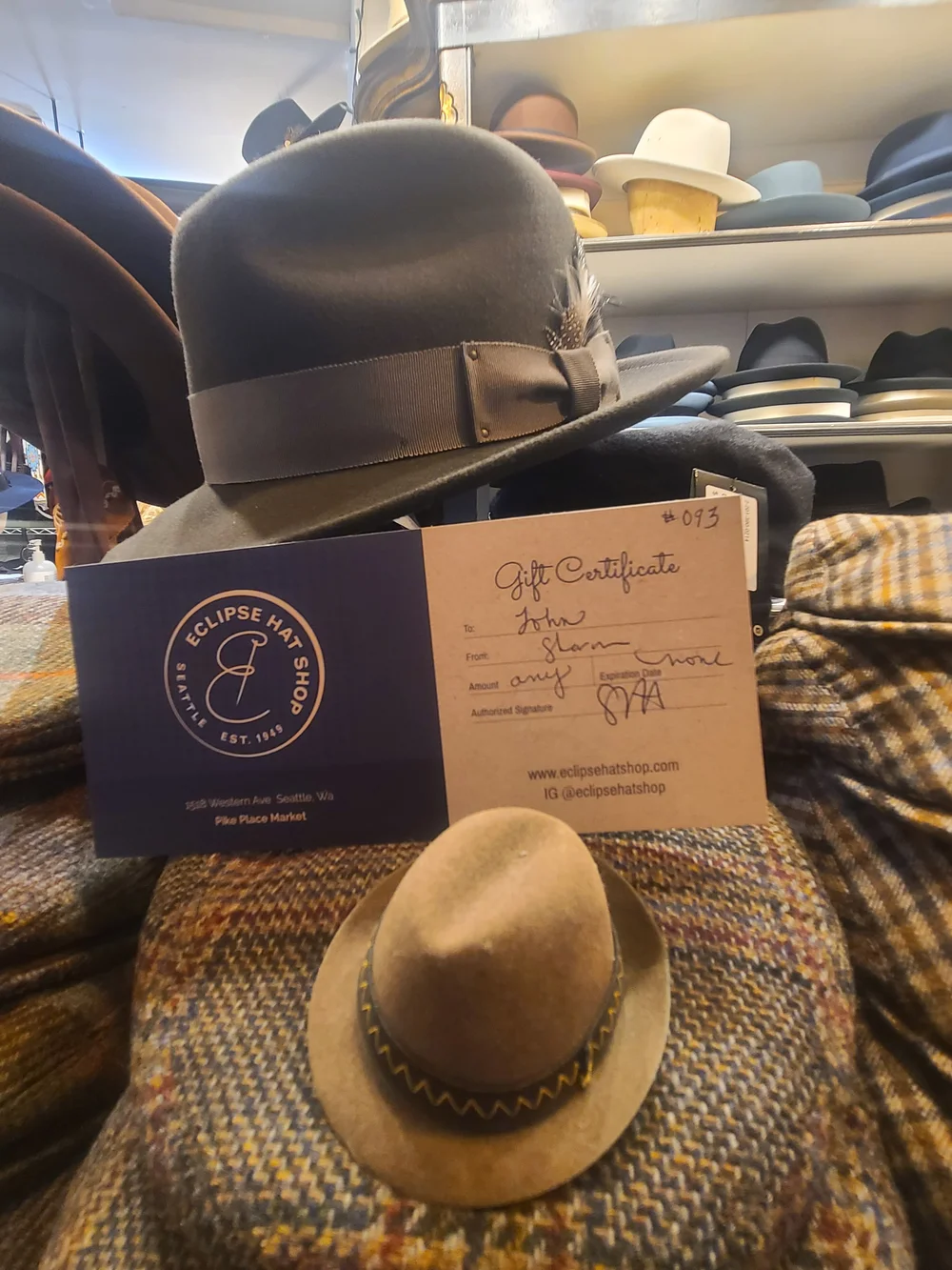 Gift Certificates — Eclipse Hat Shop