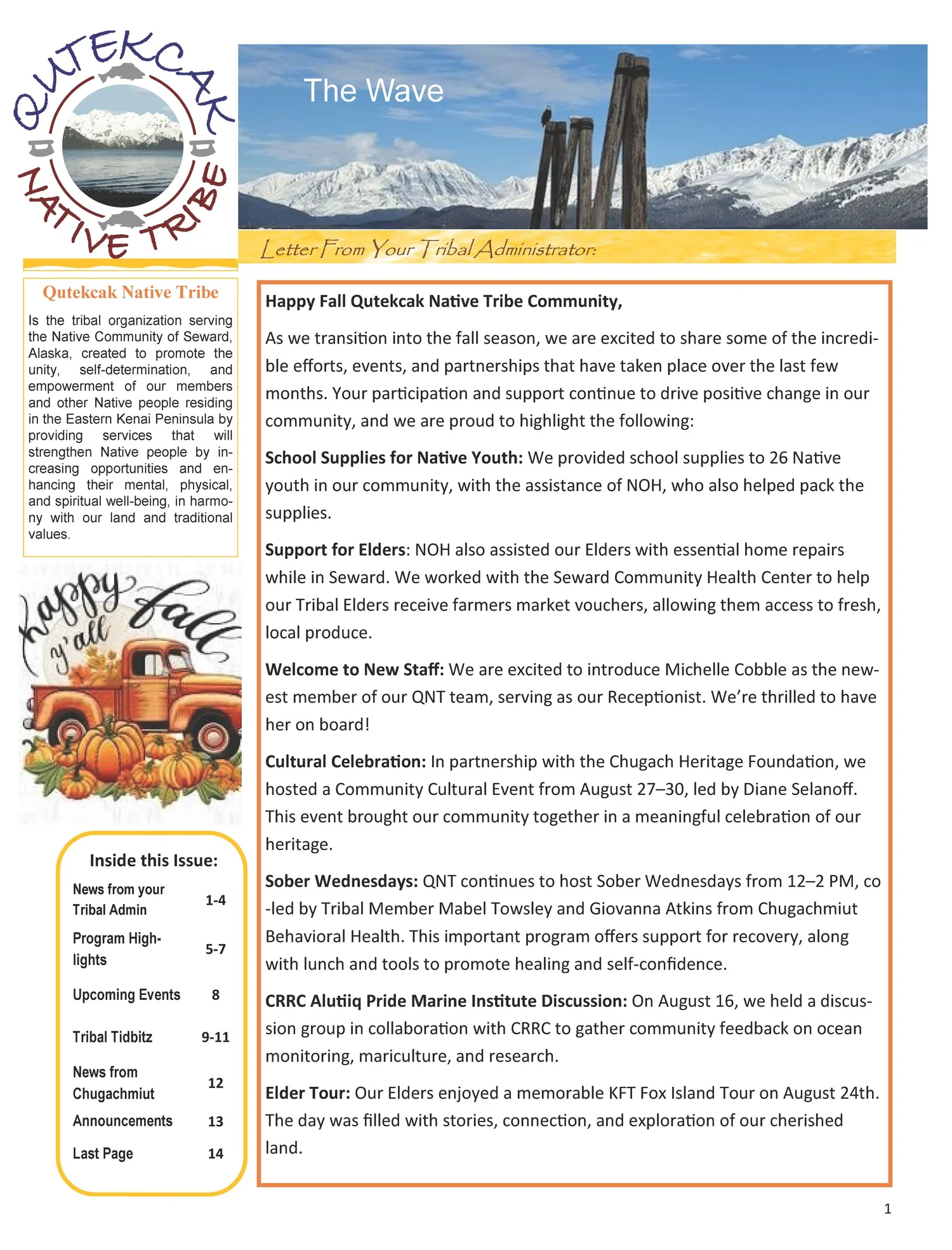 Quarterly Wave — Qutekcak Native Tribe