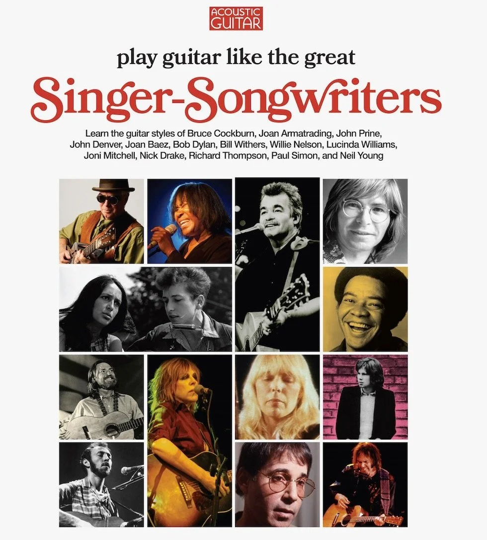 Book/video teaching the guitar styles of John Prine, Bob Dylan, Joni ...