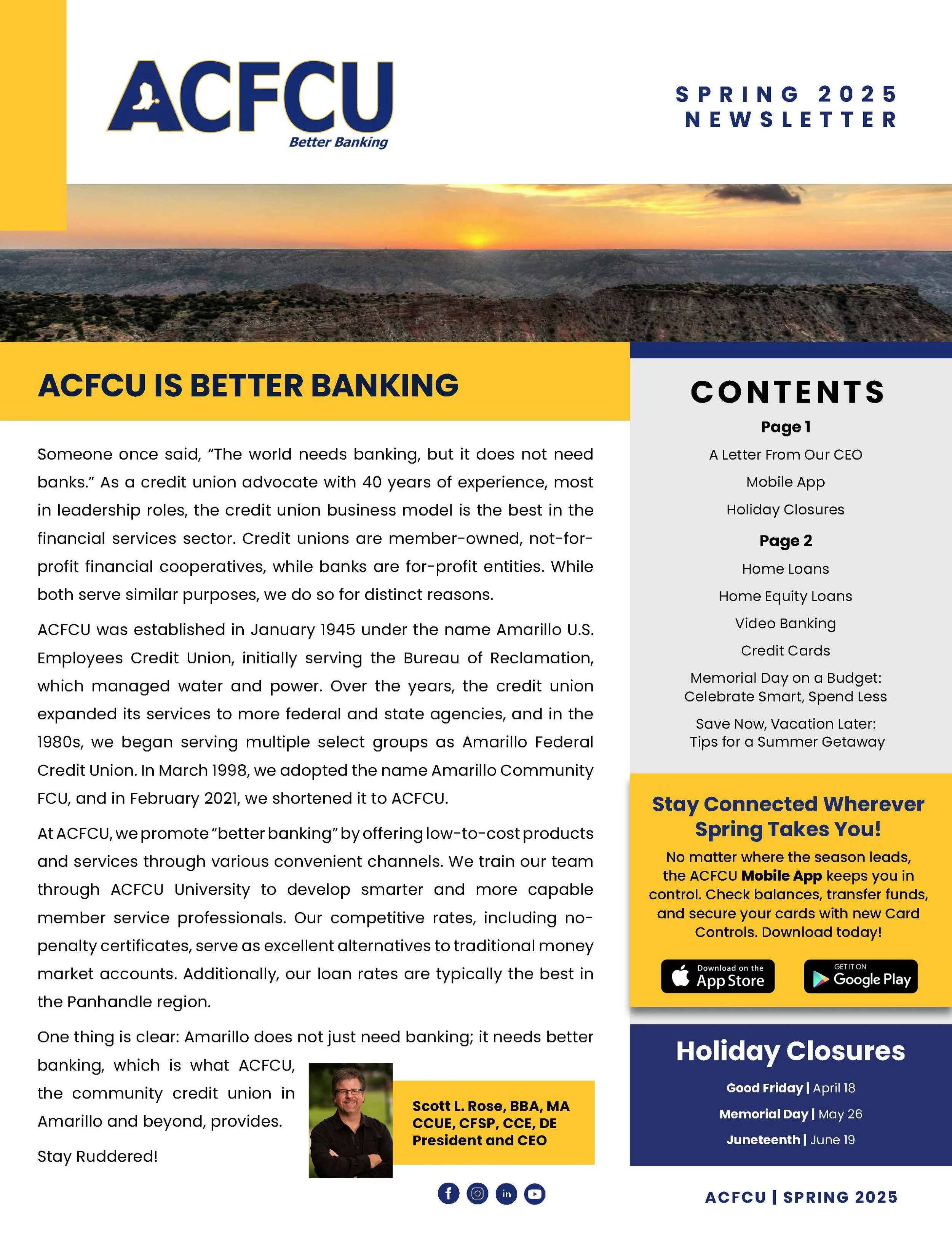 Newsletter — ACFCU | Better Banking | Amarillo Community Federal Credit ...