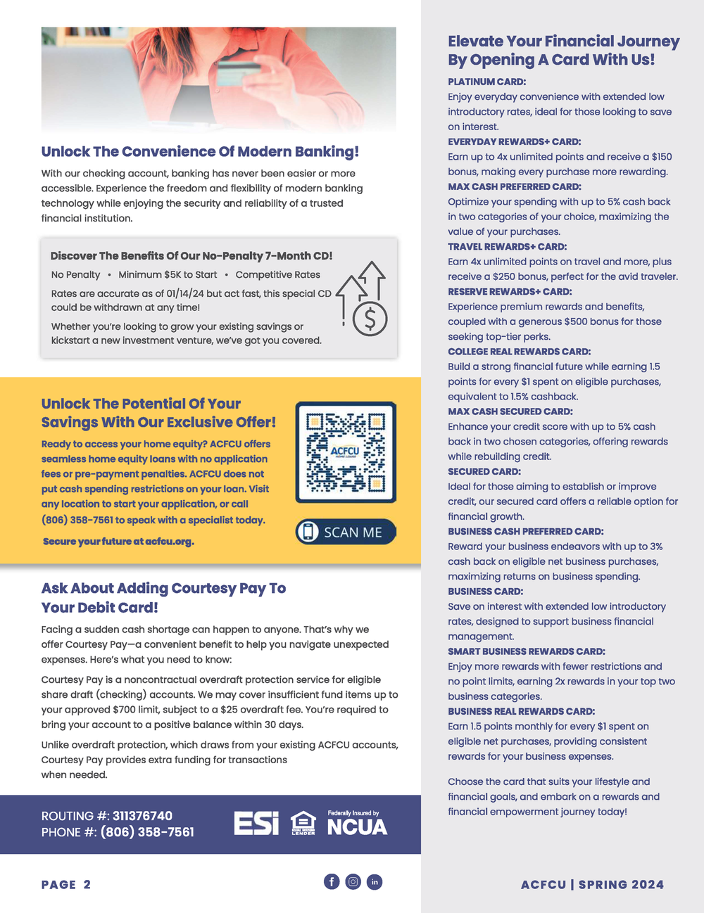 Newsletter — ACFCU | Better Banking | Amarillo Community Federal Credit ...