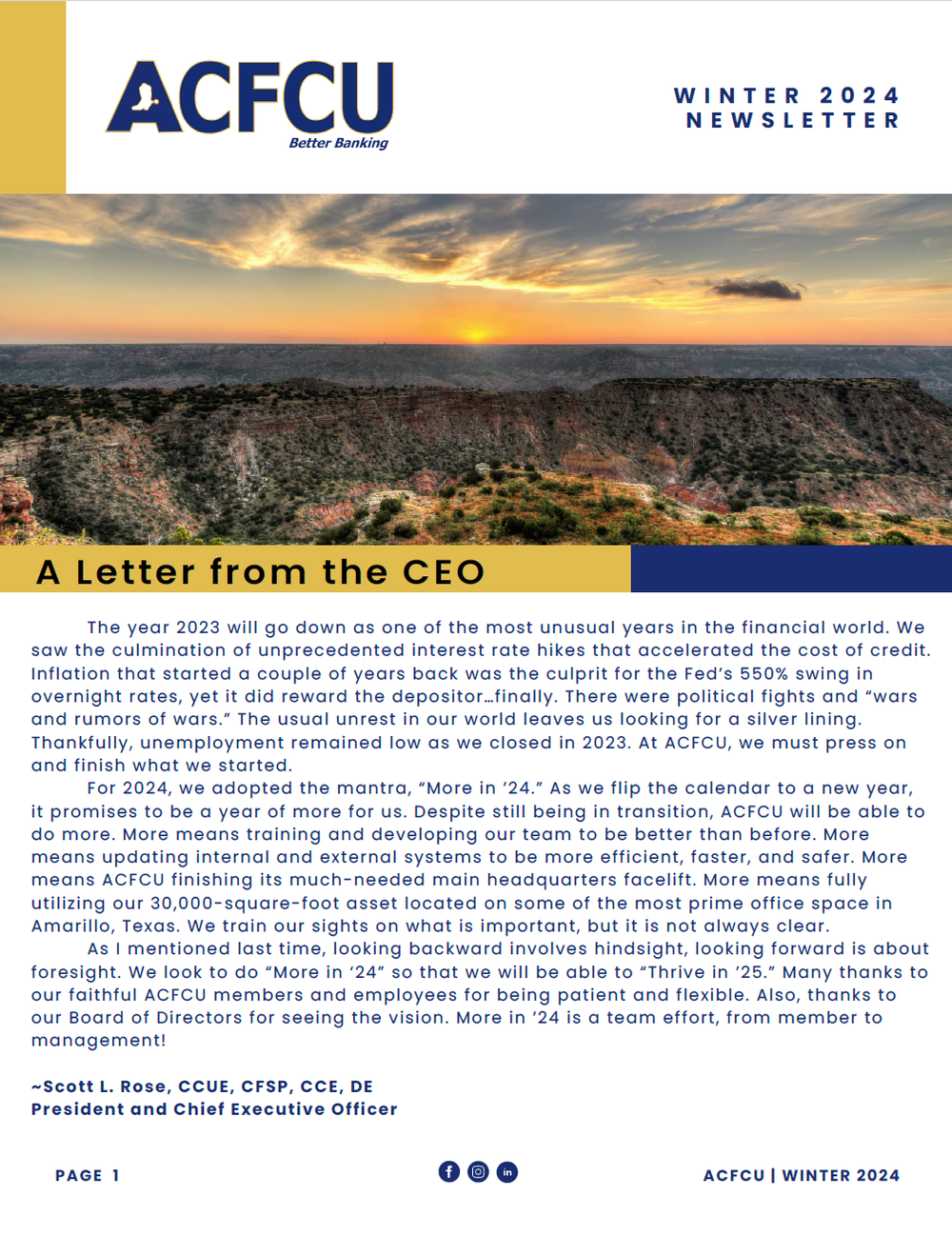 Newsletter — ACFCU | Better Banking | Amarillo Community Federal Credit ...