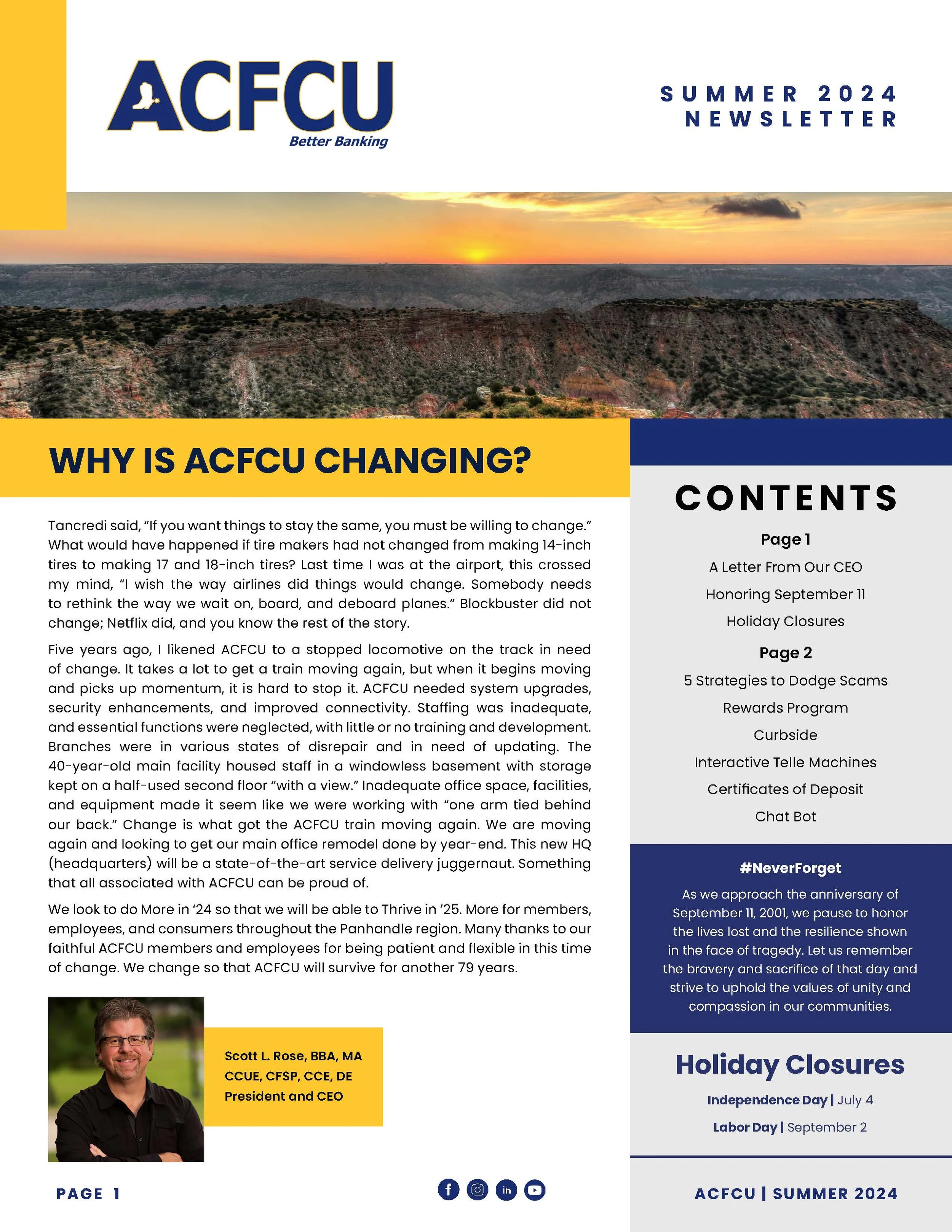 Newsletter — ACFCU | Better Banking | Amarillo Community Federal Credit ...