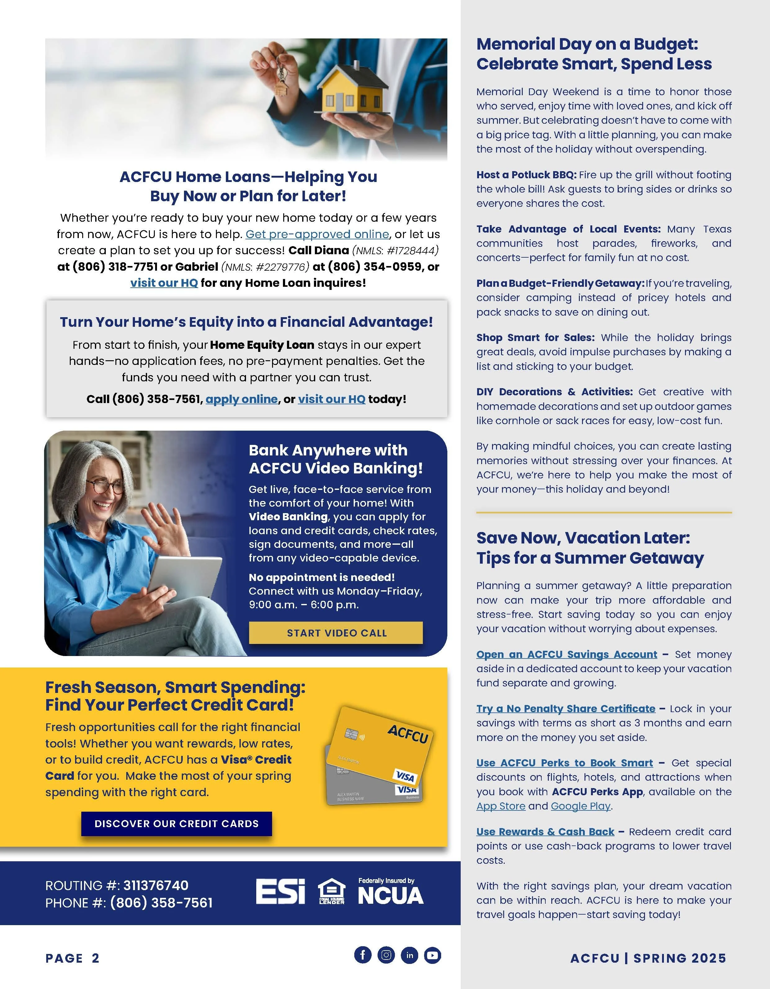 Newsletter — ACFCU | Better Banking | Amarillo Community Federal Credit ...