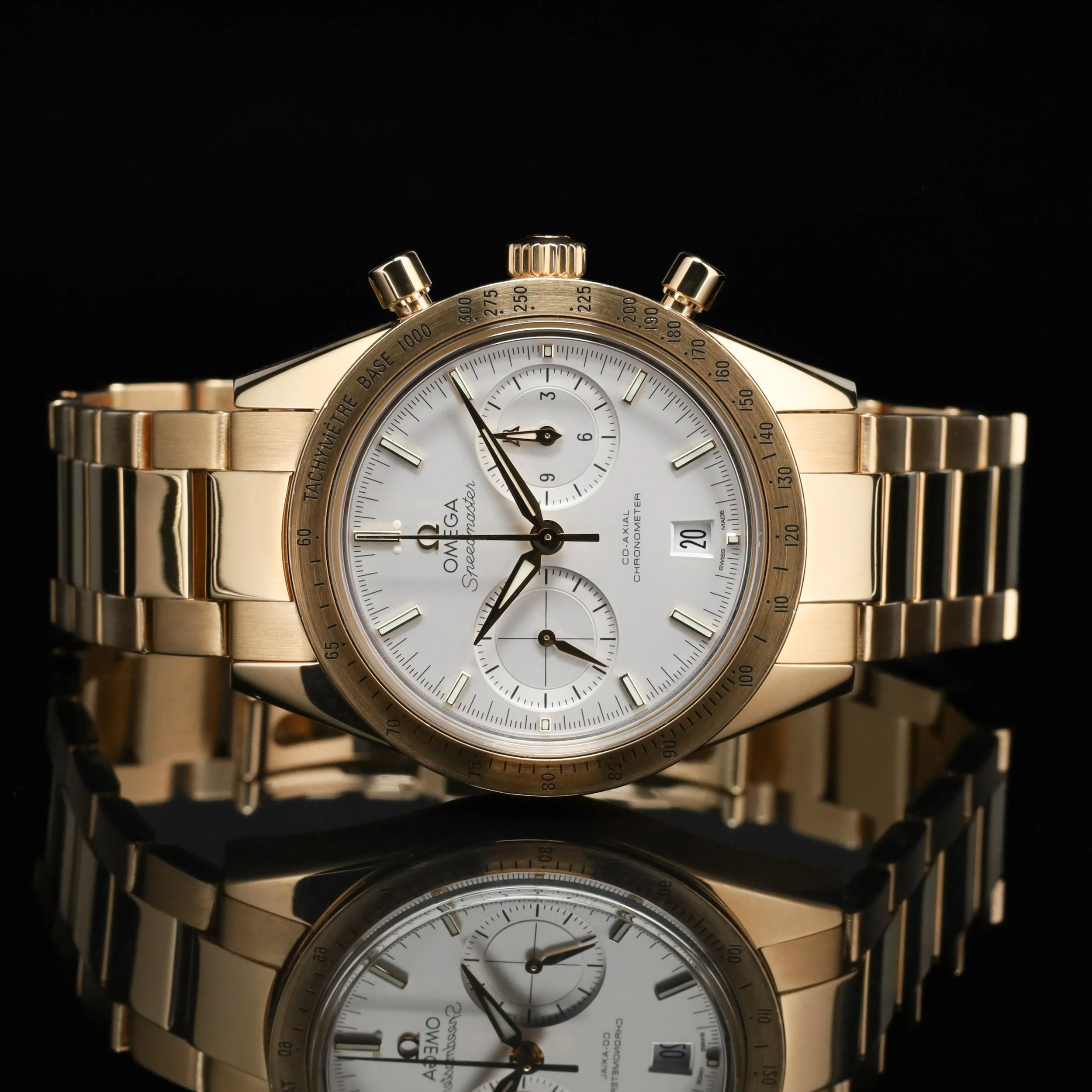 Omega Speedmaster 57 Chronograph, 41.5mm, solid 18k yellow gold case ...