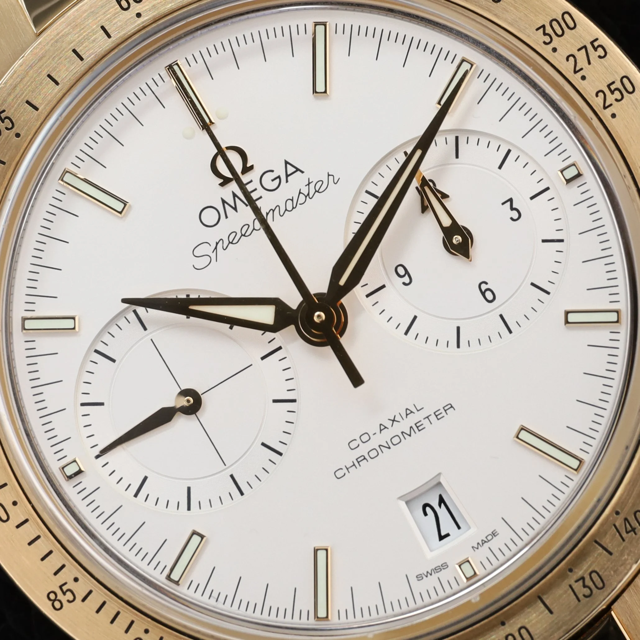 Omega Speedmaster 57 Chronograph, 41.5mm, solid 18k yellow gold case ...