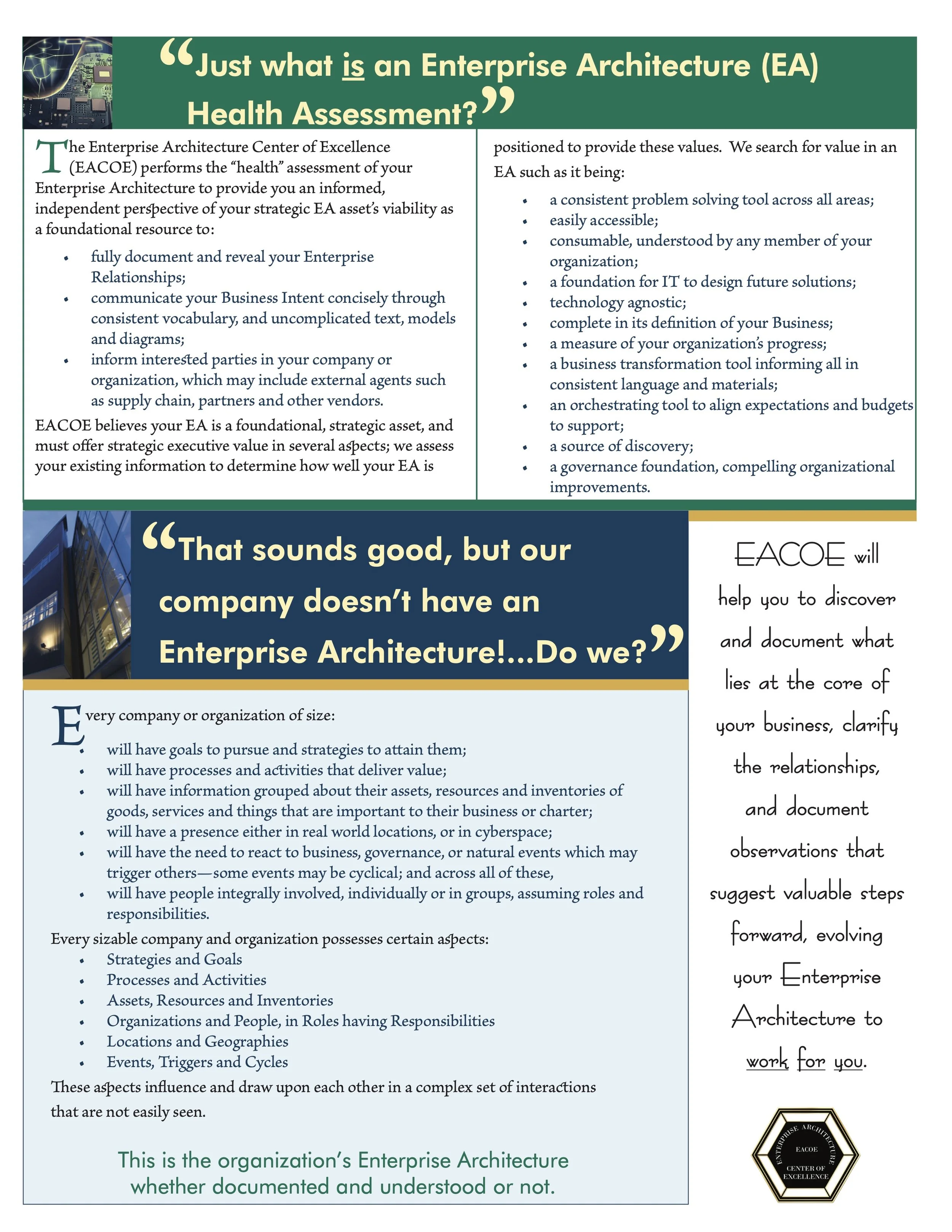 EACOE Enterprise Architecture Assessment