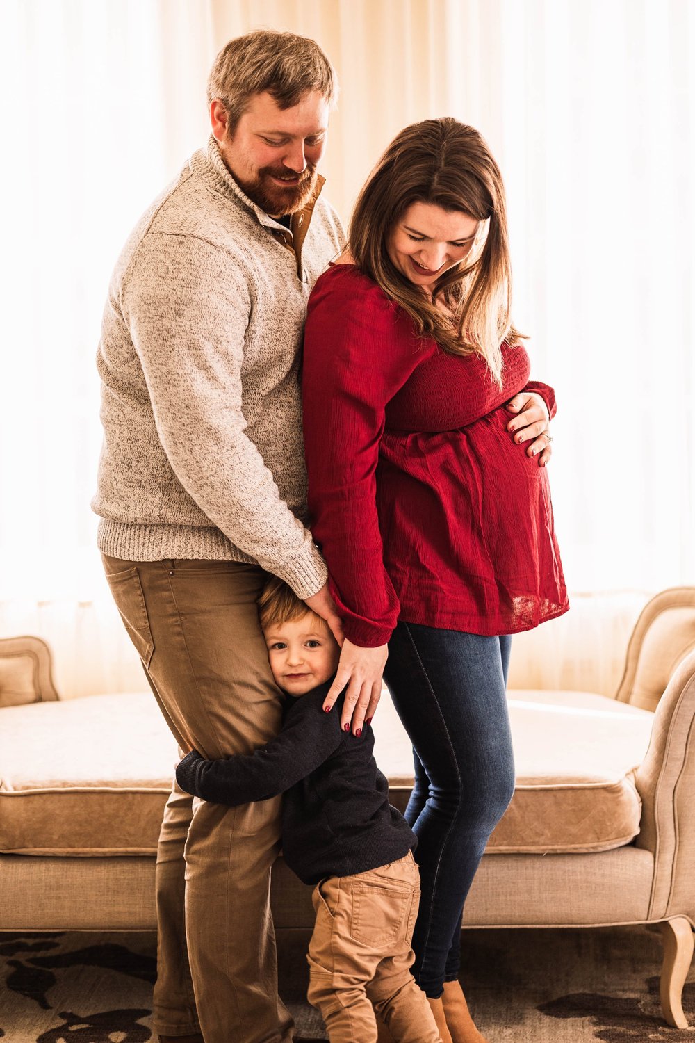 Indoor Family Maternity Session at The Stella Hotel & Ballroom ...