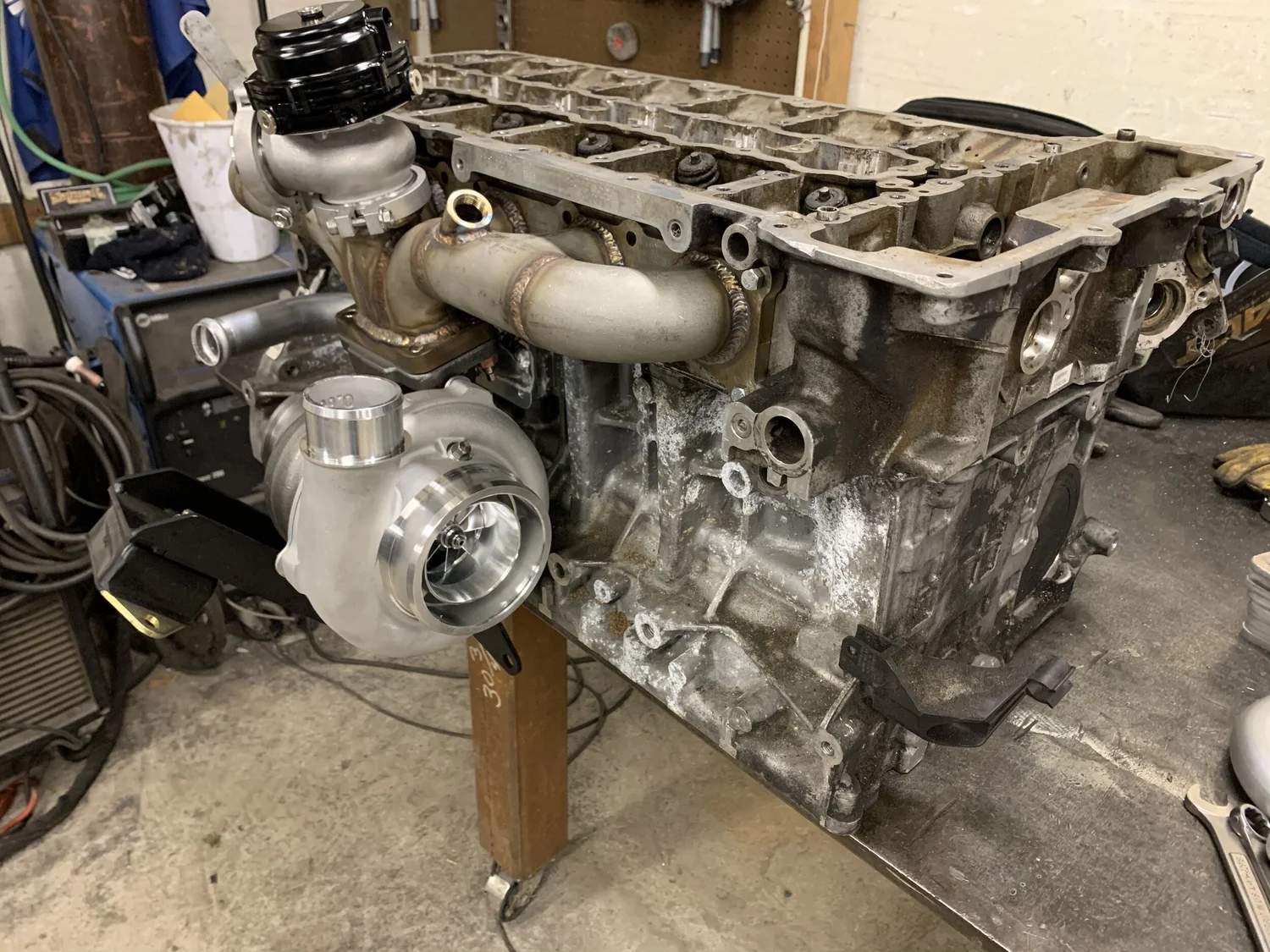 Coolant inlet for N54 single turbo — Overkill by Design