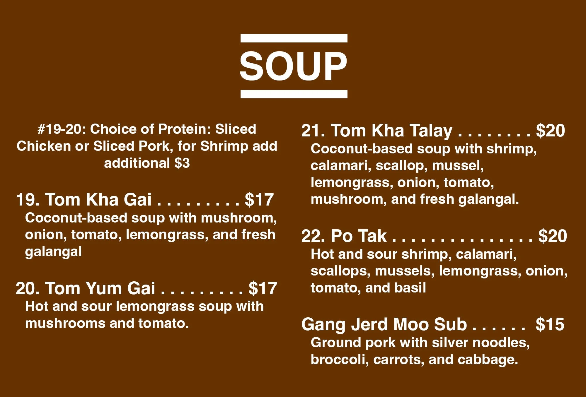 Menu — Thai Time Restaurant