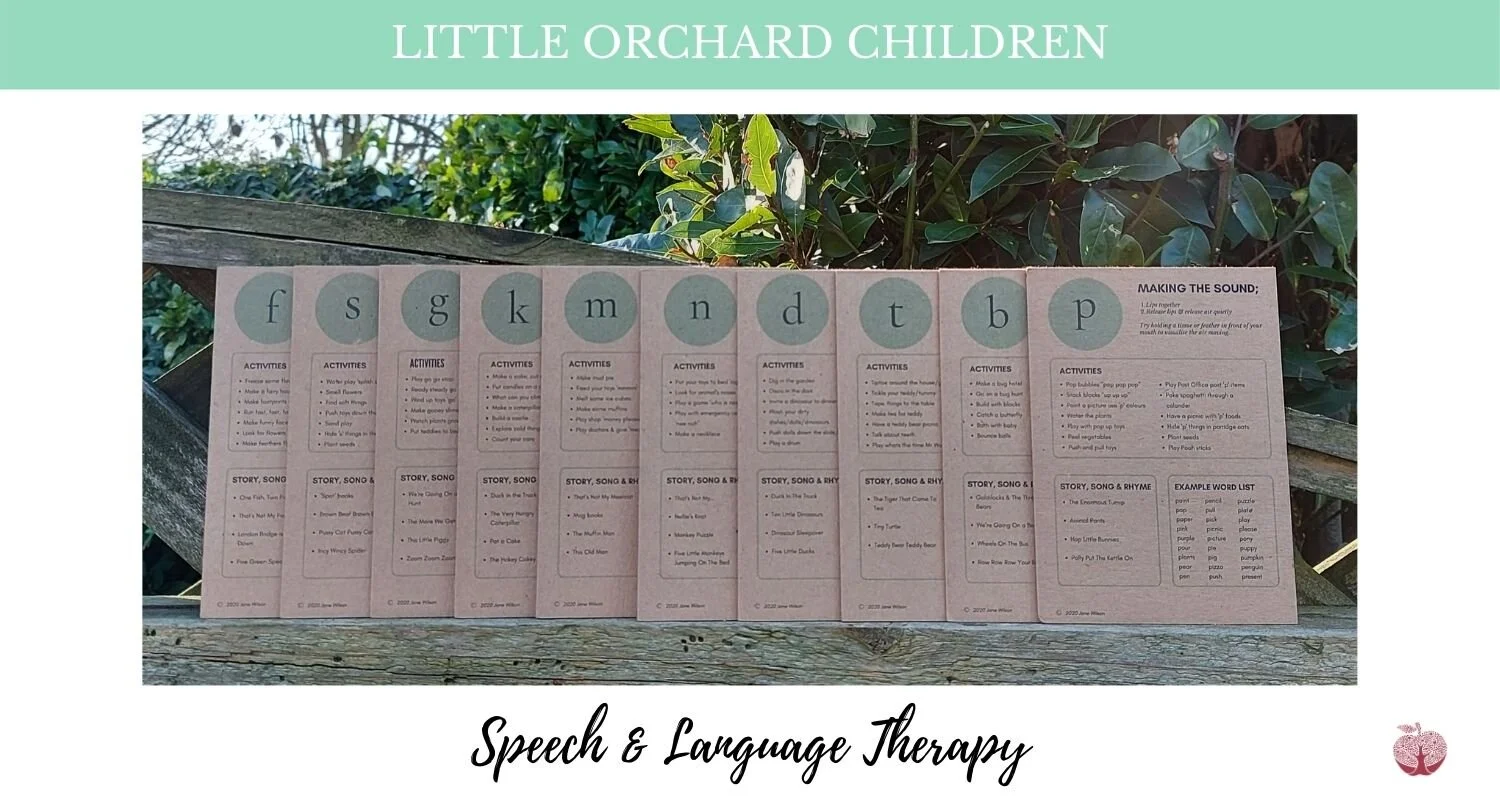 Speech Sound Therapy Resource — Little Orchard Children, Speech ...