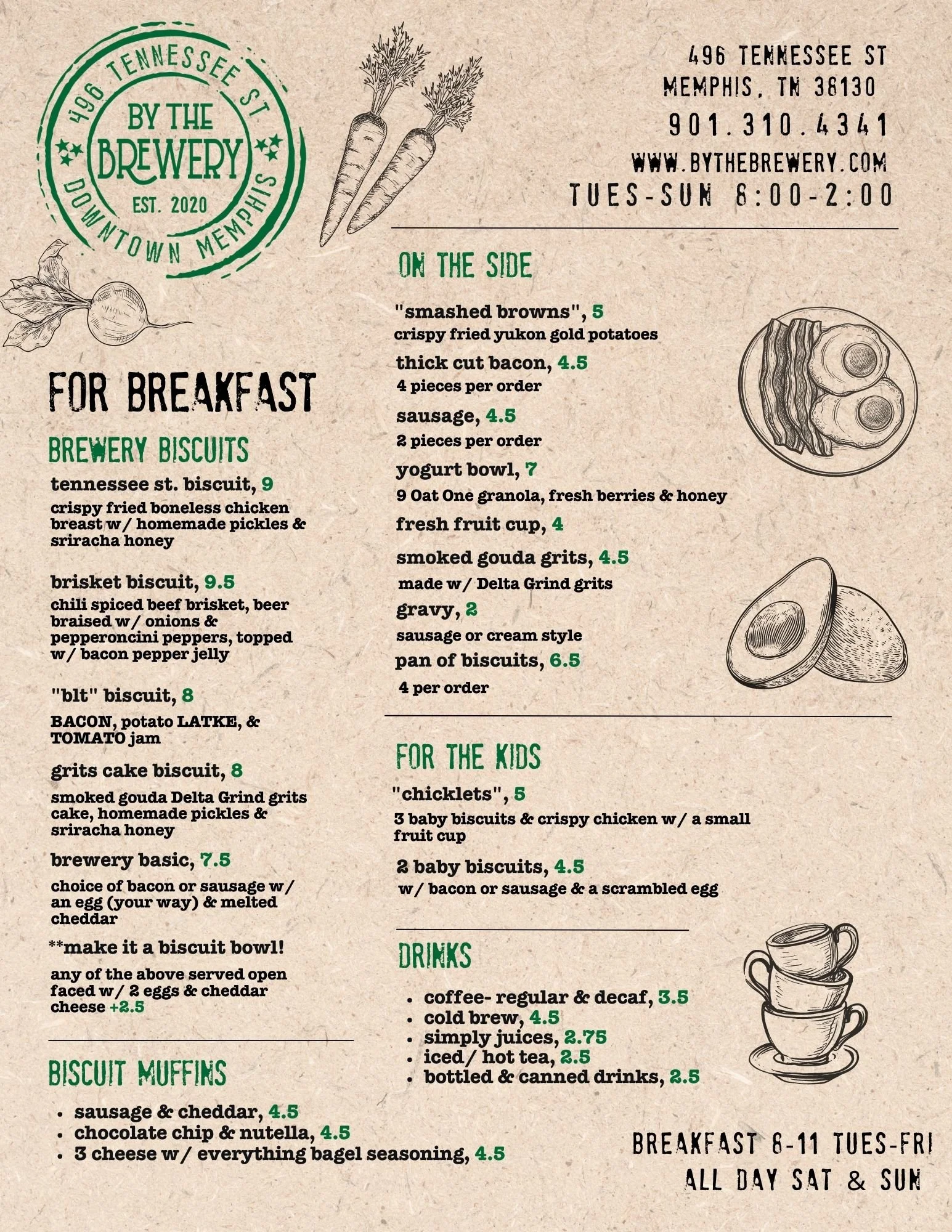 menu — bythebrewery.com
