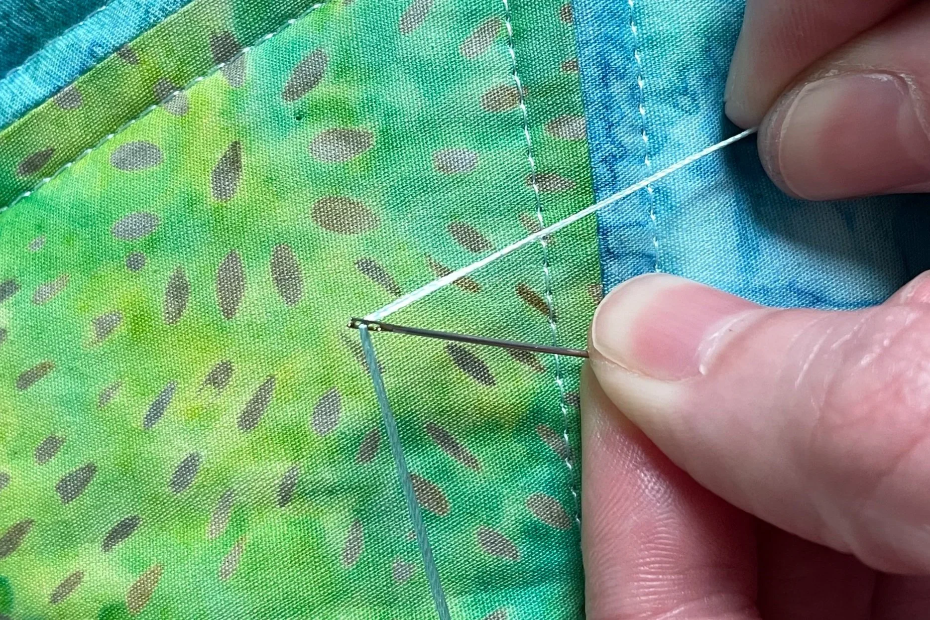 Burying Threads in Quilting — Blue Door Quilting