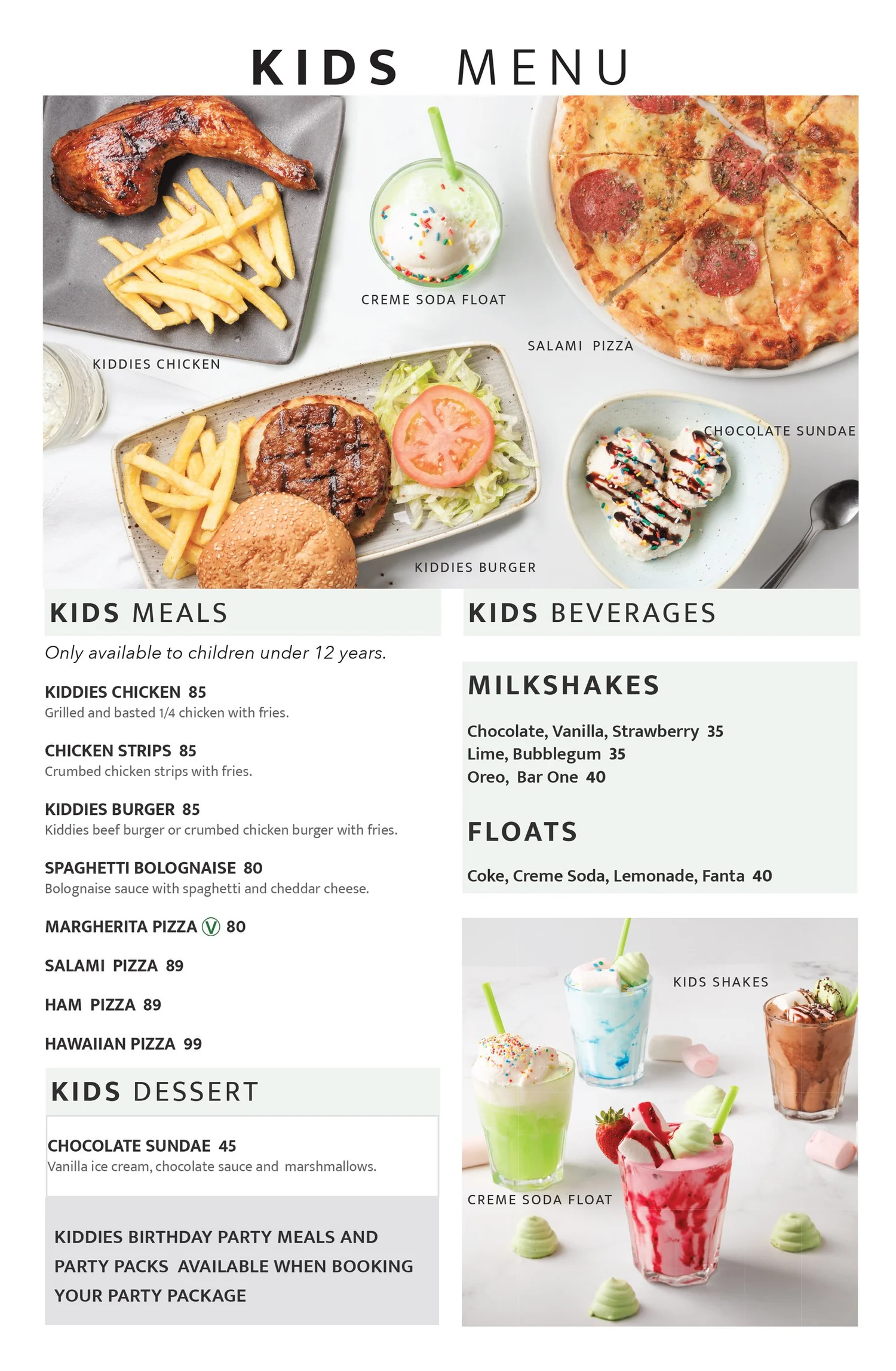 Menu — At Four Cousins Restaurant