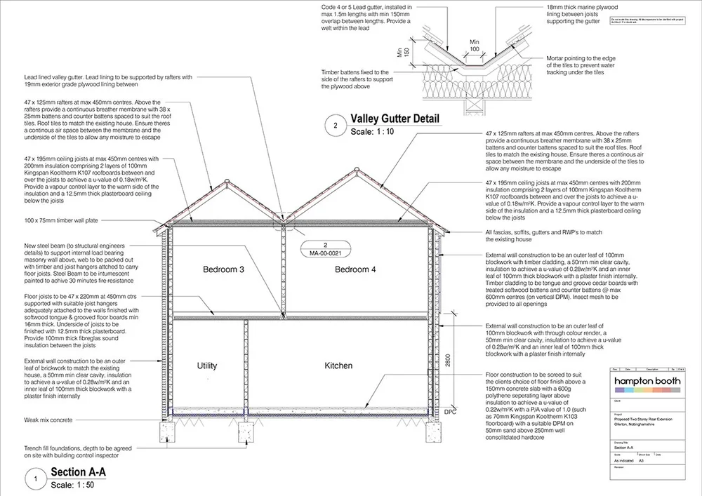 Building regulation drawings in Derby & Nottingham