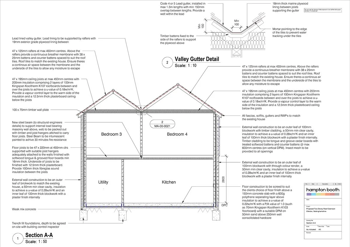 Building regulation drawings in Derby & Nottingham