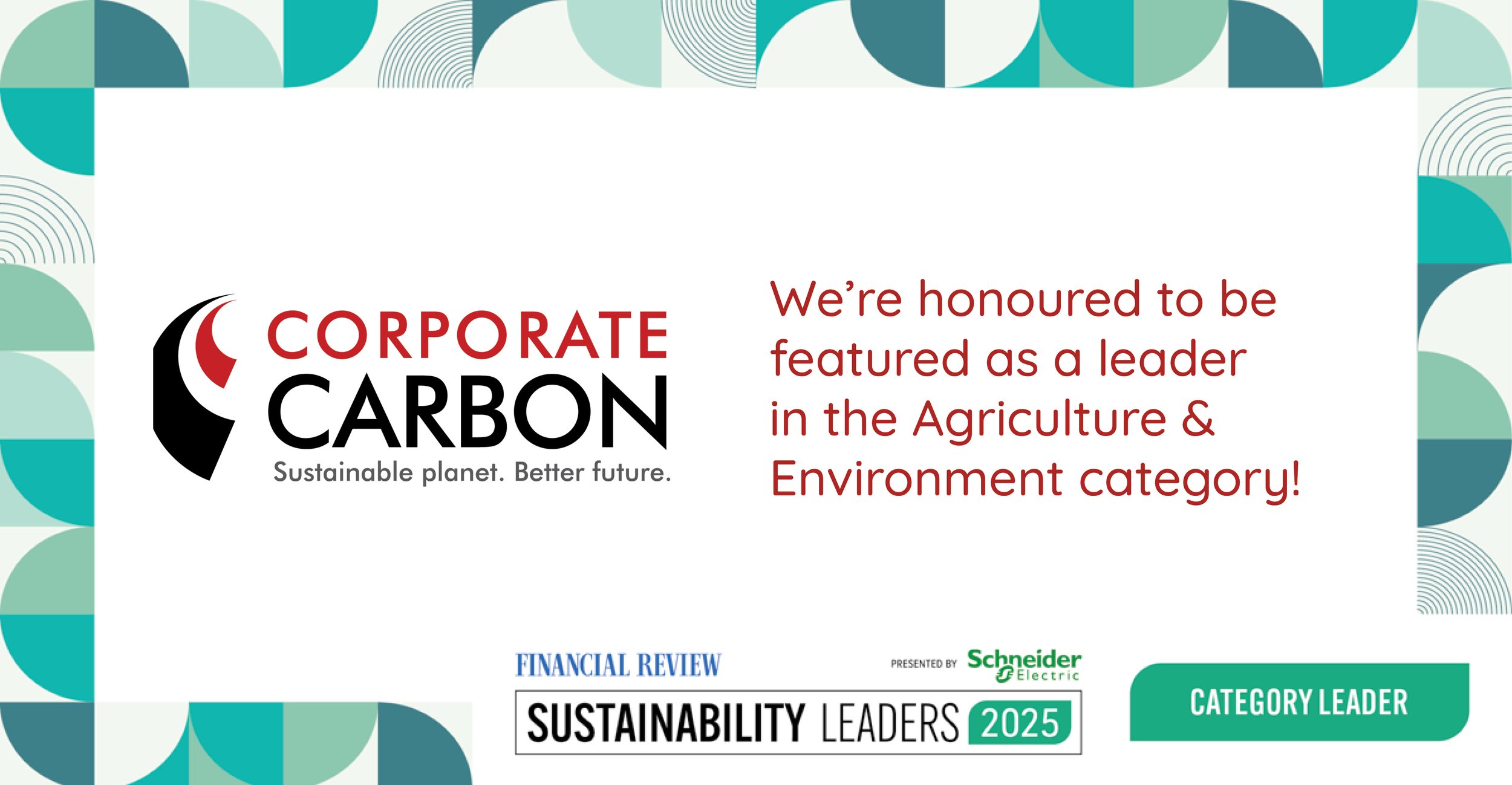 AFR names Corporate Carbon a 2025 Sustainability Leader — Corporate Carbon