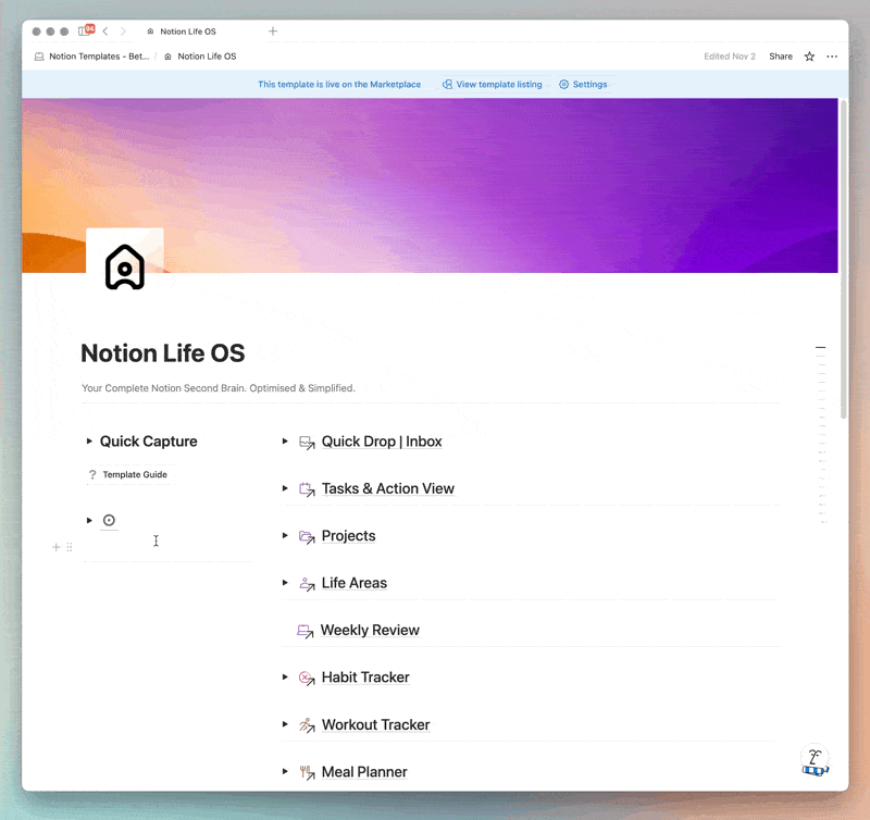 Notion Life OS: Your Complete Second Brain — Better Creating