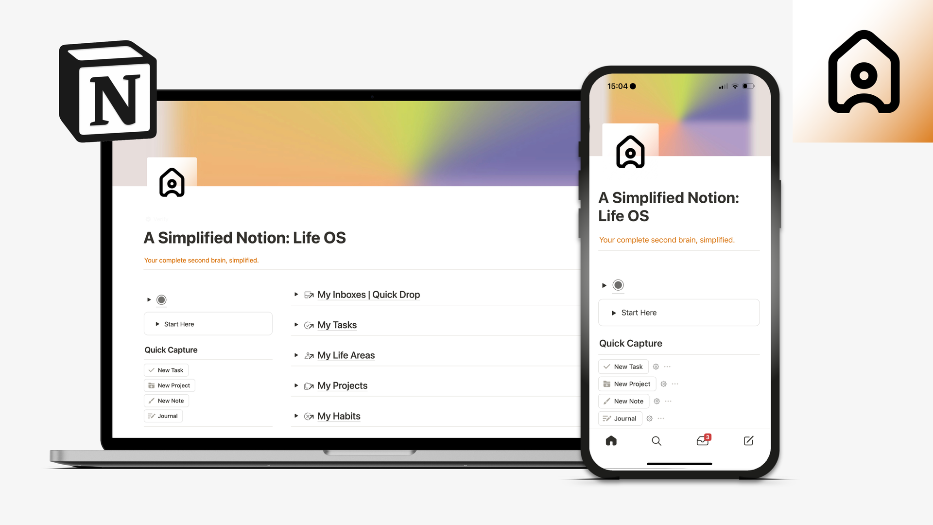 Simplified Life OS: Your 1st 'Notion Second Brain' Template — Better ...
