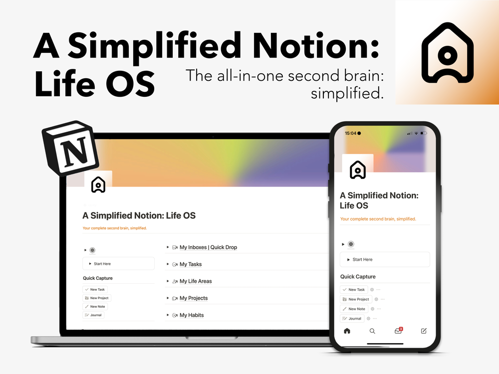 Simplified Life OS: Your 1st 'Notion Second Brain' Template — Better ...