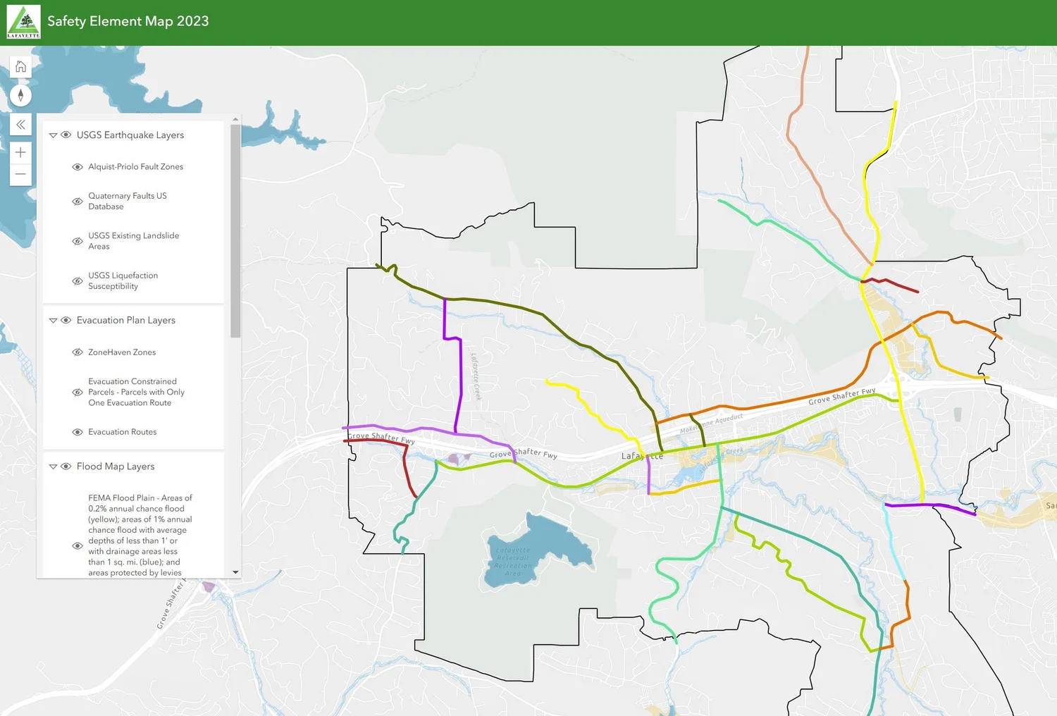 Interactive Safety Element Map — City of Lafayette General Plan Update