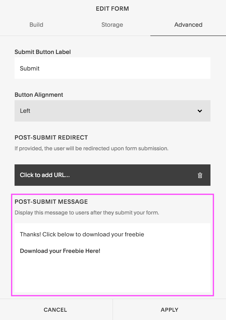 How to Create an Automatic Opt-In Download in Squarespace — Big Cat ...