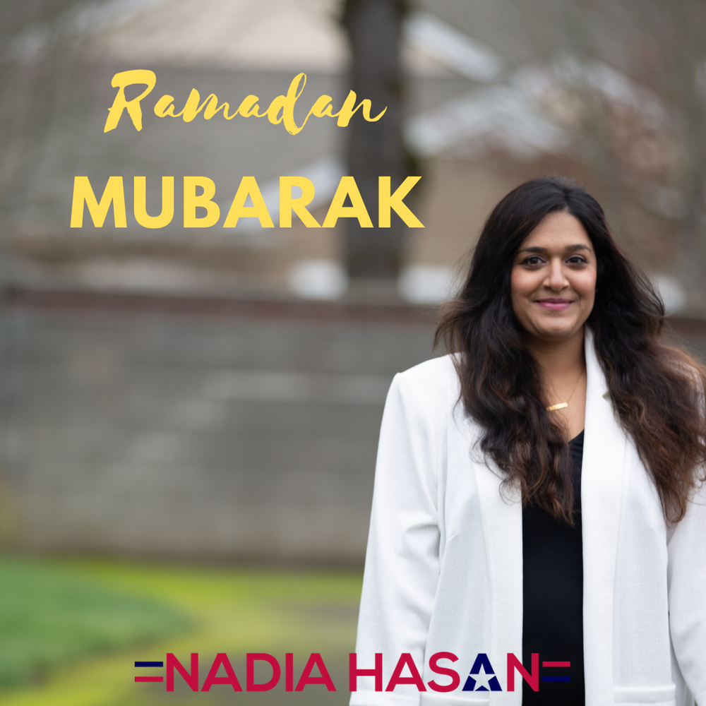 Ramadan Mubarak! — Nadia Hasan, Community Advocate