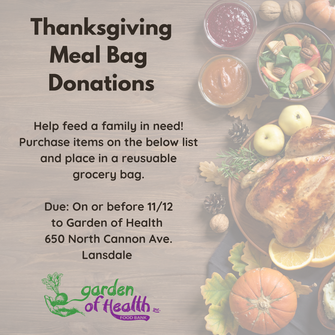 Thanksgiving Meal Kit Donations — Garden of Health Inc.
