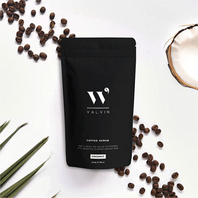 VALVIN Coffee Scrub Branding — Edna Chew Graphic Design Portfolio
