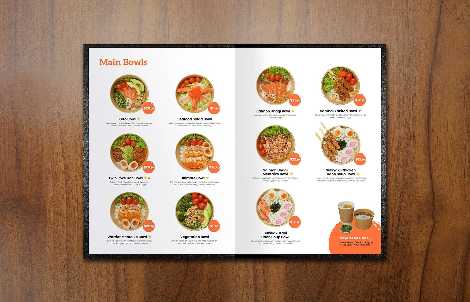 Salmon Warrior Restaurant Menu Design — Edna Chew Graphic Design Portfolio