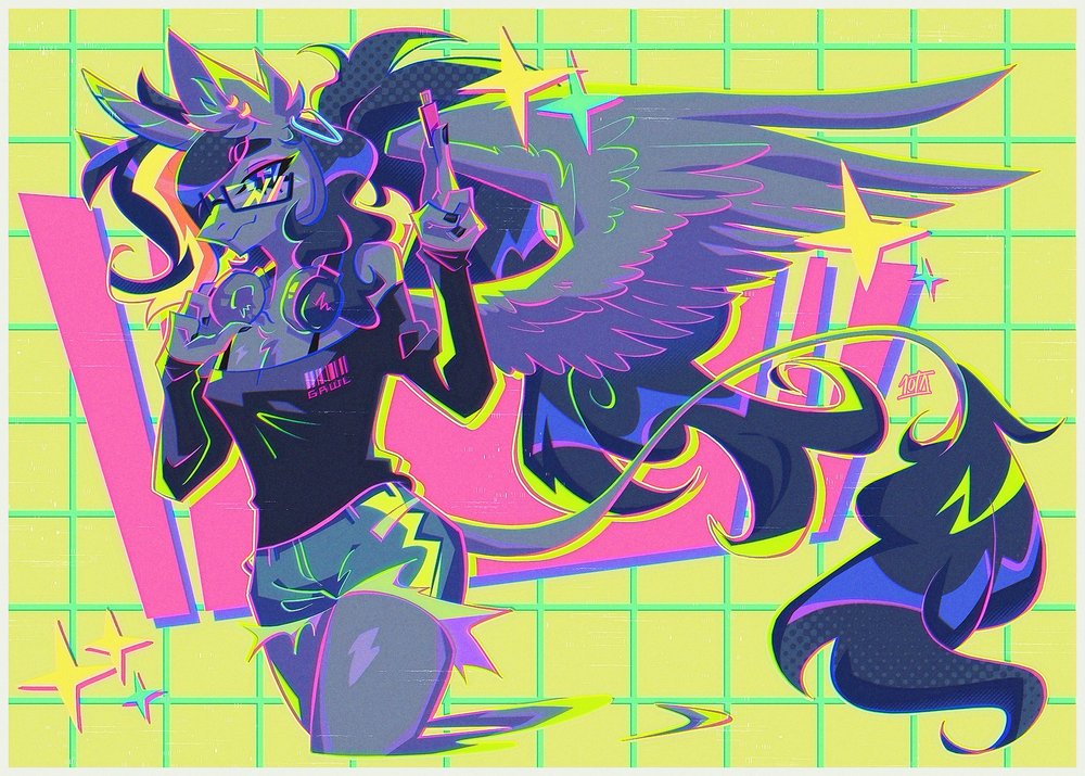 Character Reference Page for "Dubstep Growl" — Vylet Pony