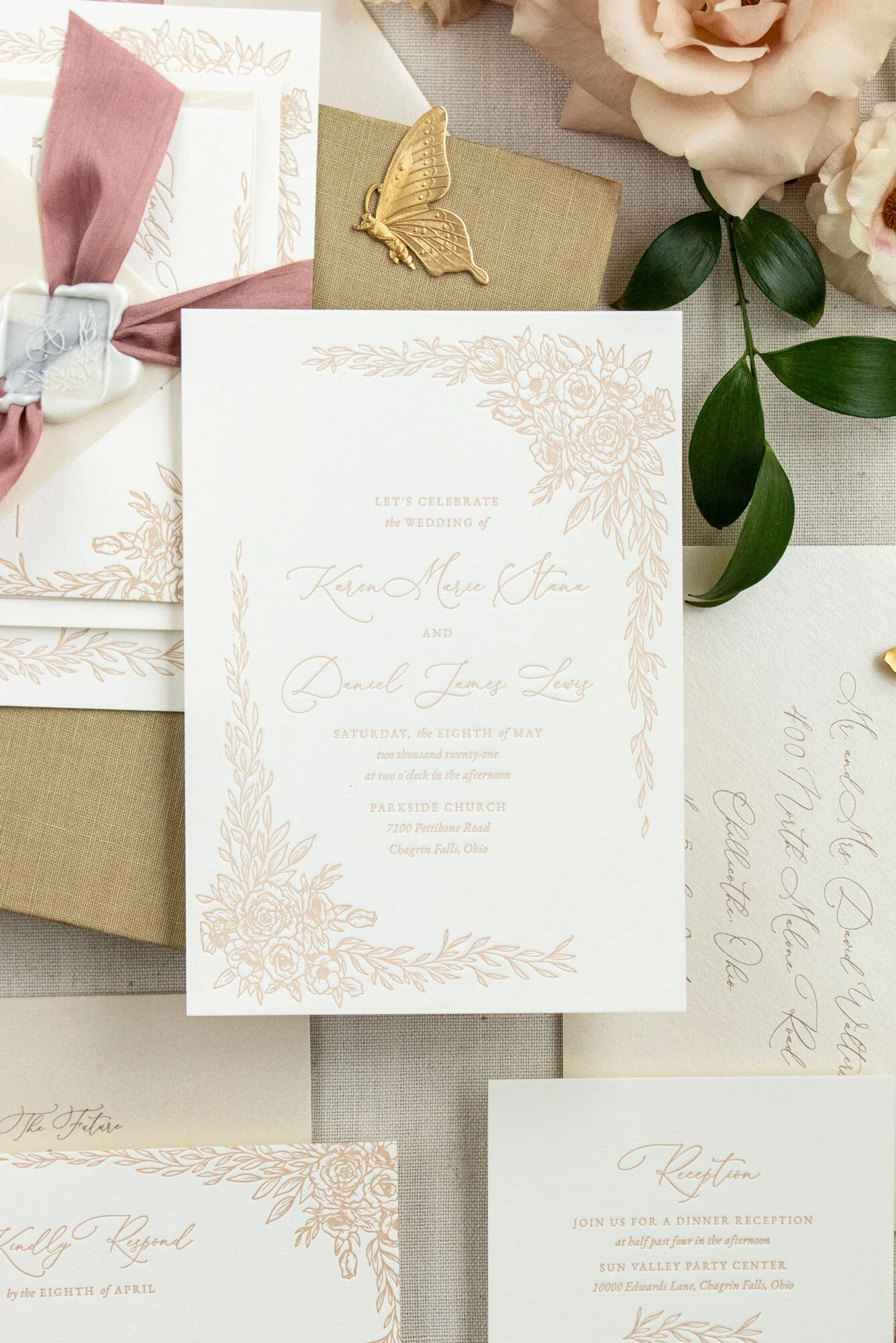 English Garden Wedding Invitation Suite — Brittney Nichole