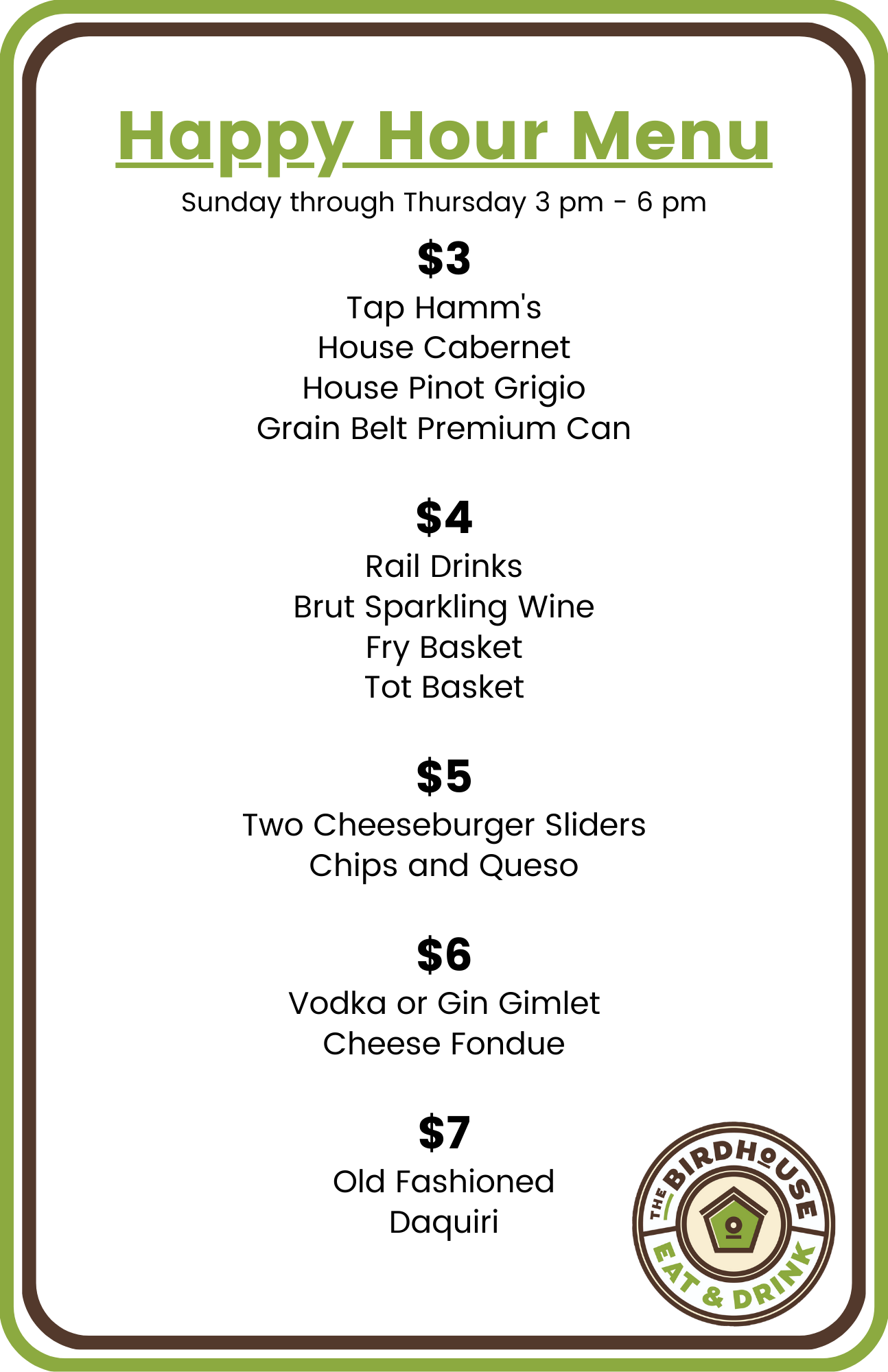 Birdhouse Eat & Drink