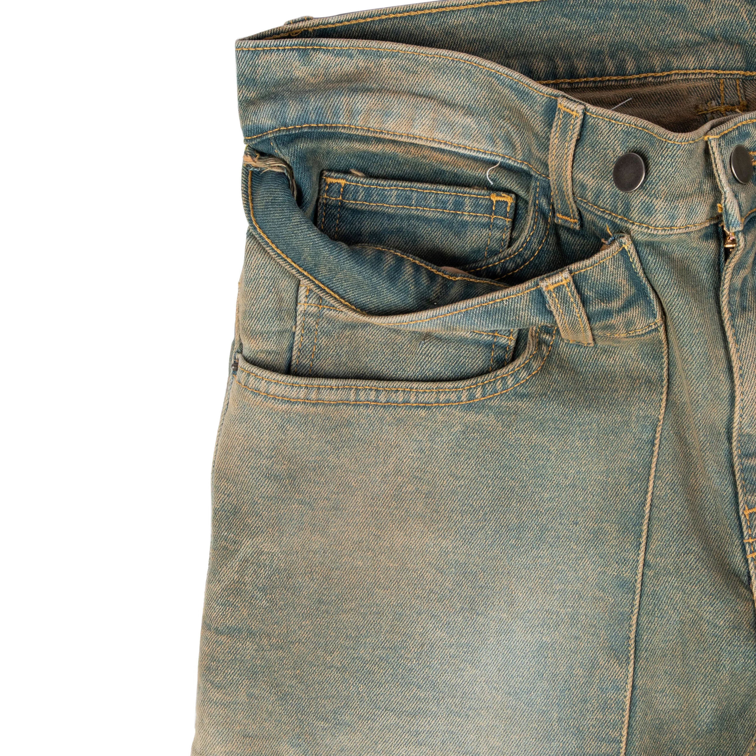 14 POCKET DENIM / SAND BLAST INDIGO — MOOJIMOOJI