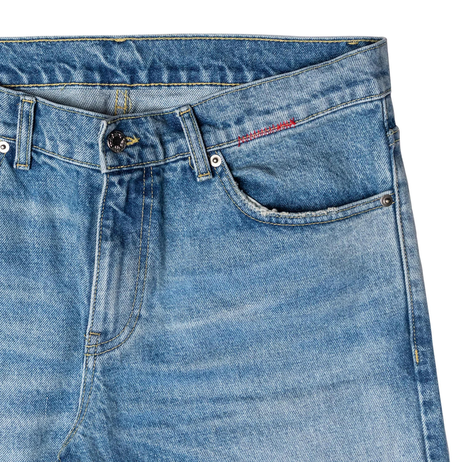 MEN'S CLASSIC 5 POCKET DENIM / AGED MID INDIGO — MOOJIMOOJI